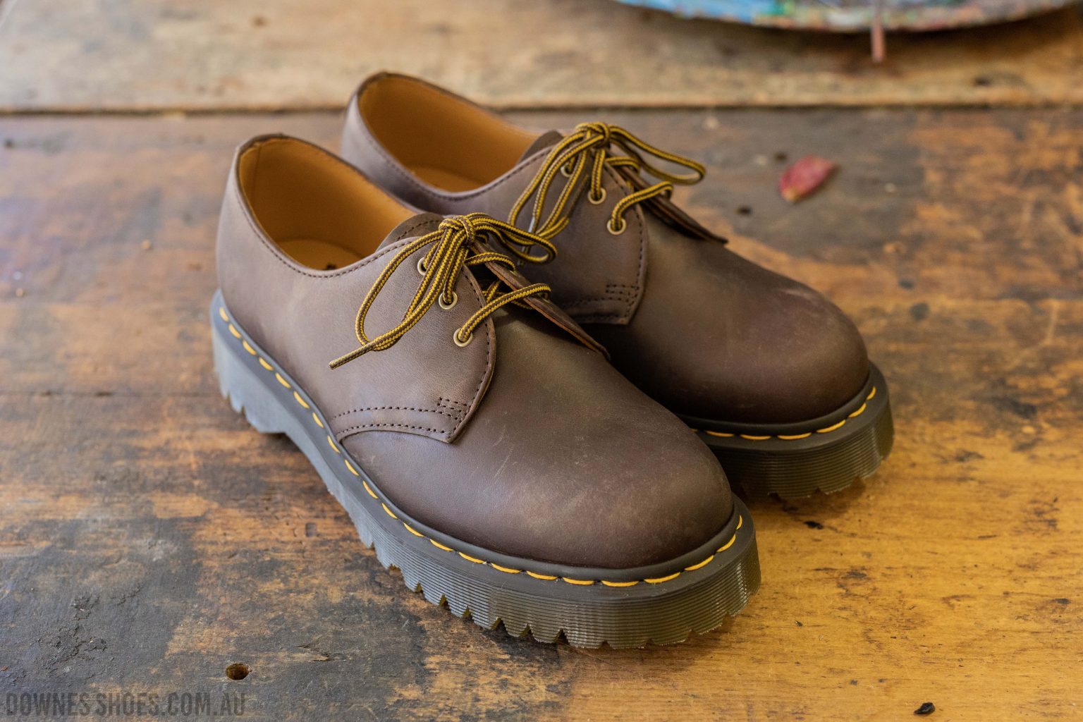 1461 Bex Crazy Horse 3 Eyelet Platform Shoe — Downes