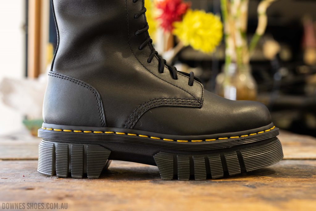 Audrick Black Platform 20 Eyelet Boot — Downes