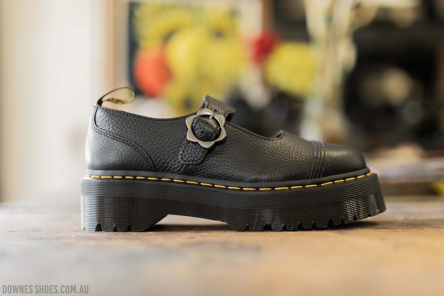 Addina Black Quad Flower Mary Jane — Downes