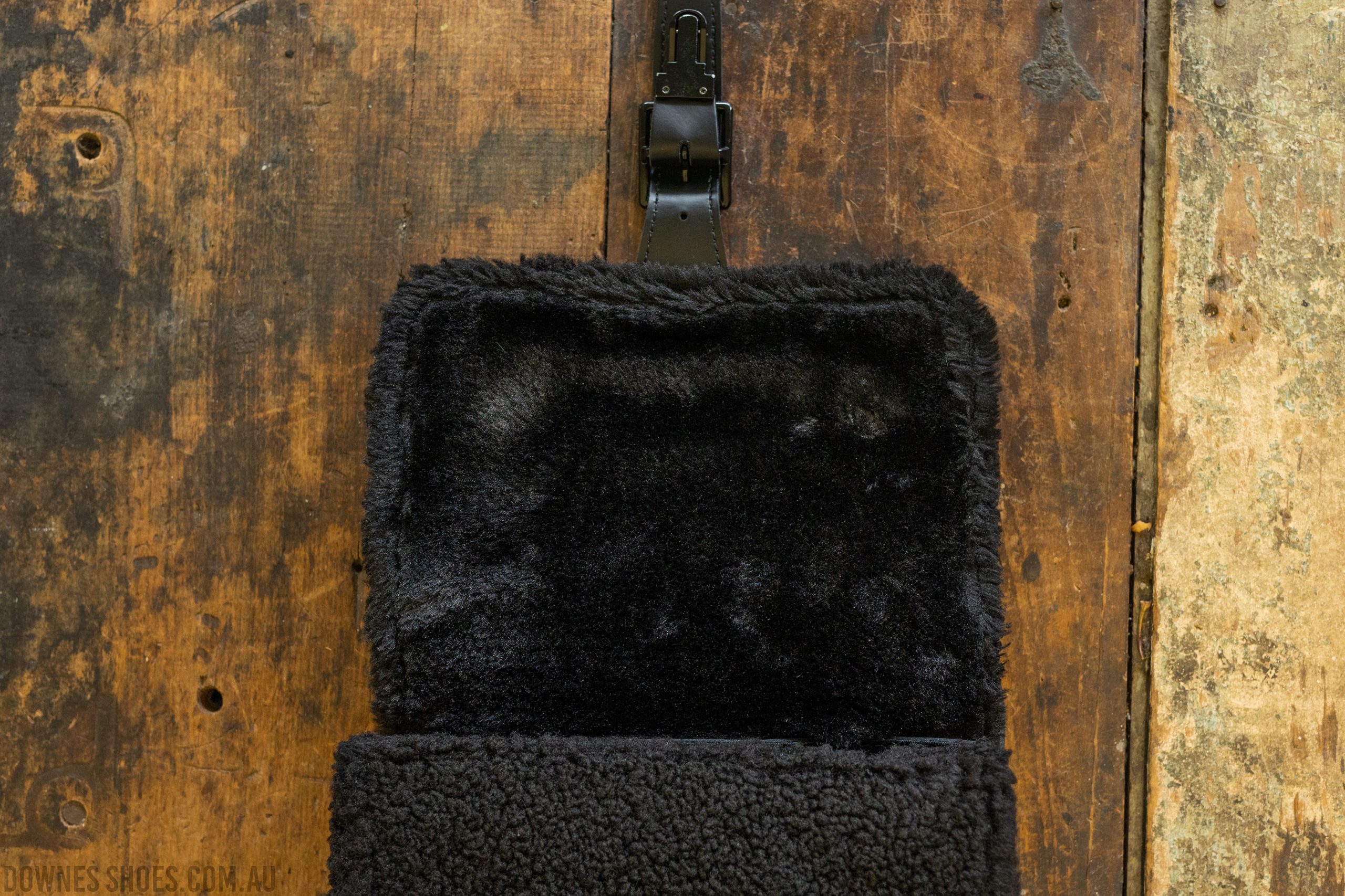 Lux Borg Black Fluffy Mini Backpack — Downes