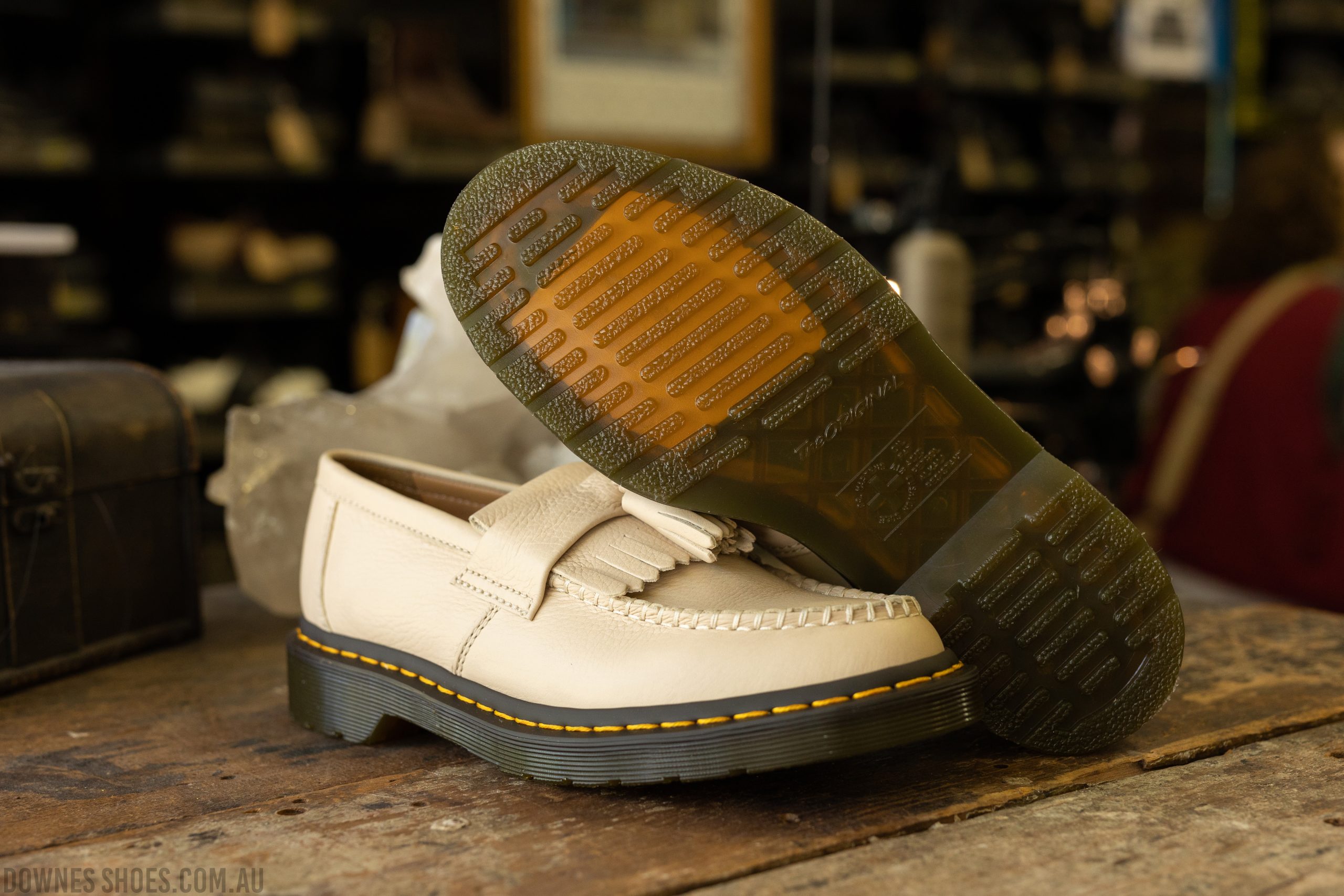 Adrian Tassel Loafer in Beige Virginia — Downes