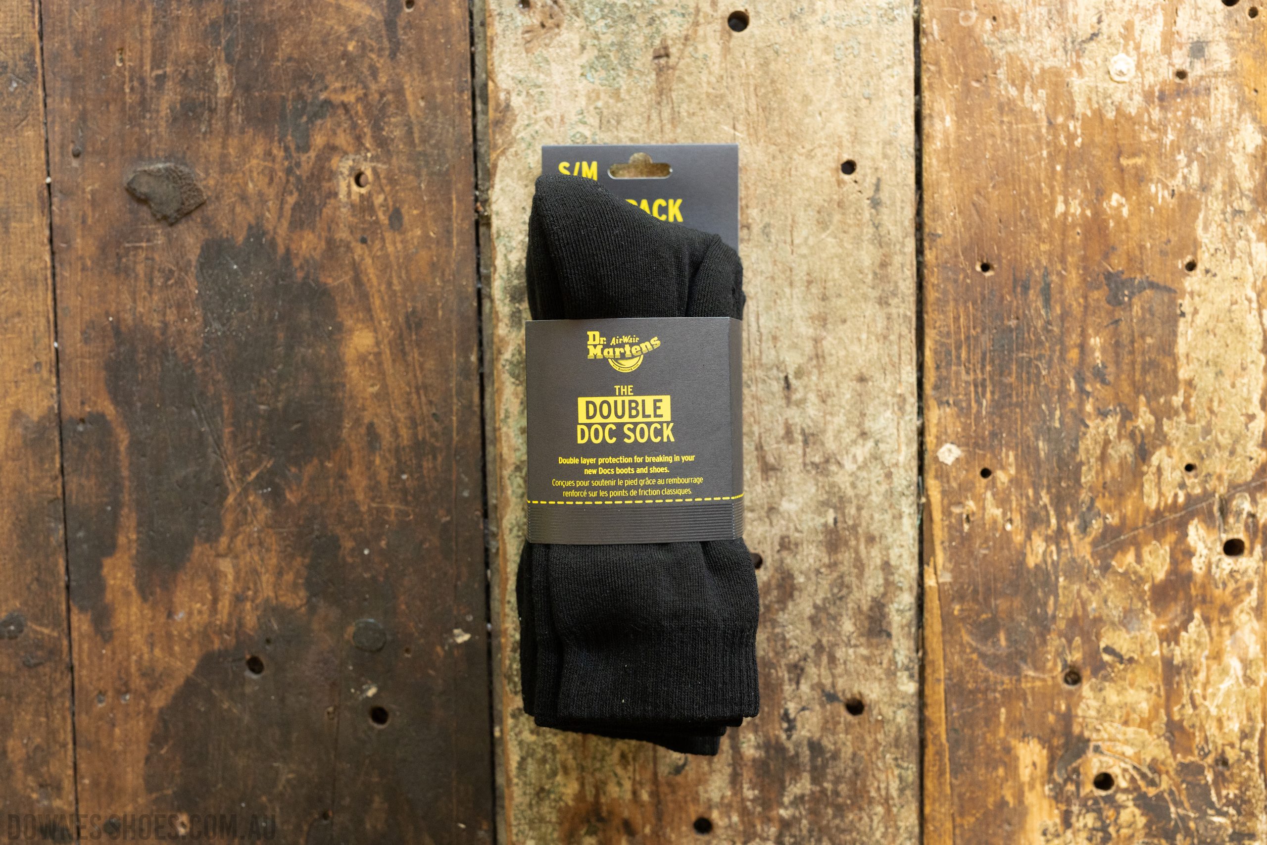 Dr Martens Black Double Doc Sock 3 Pack — Downes
