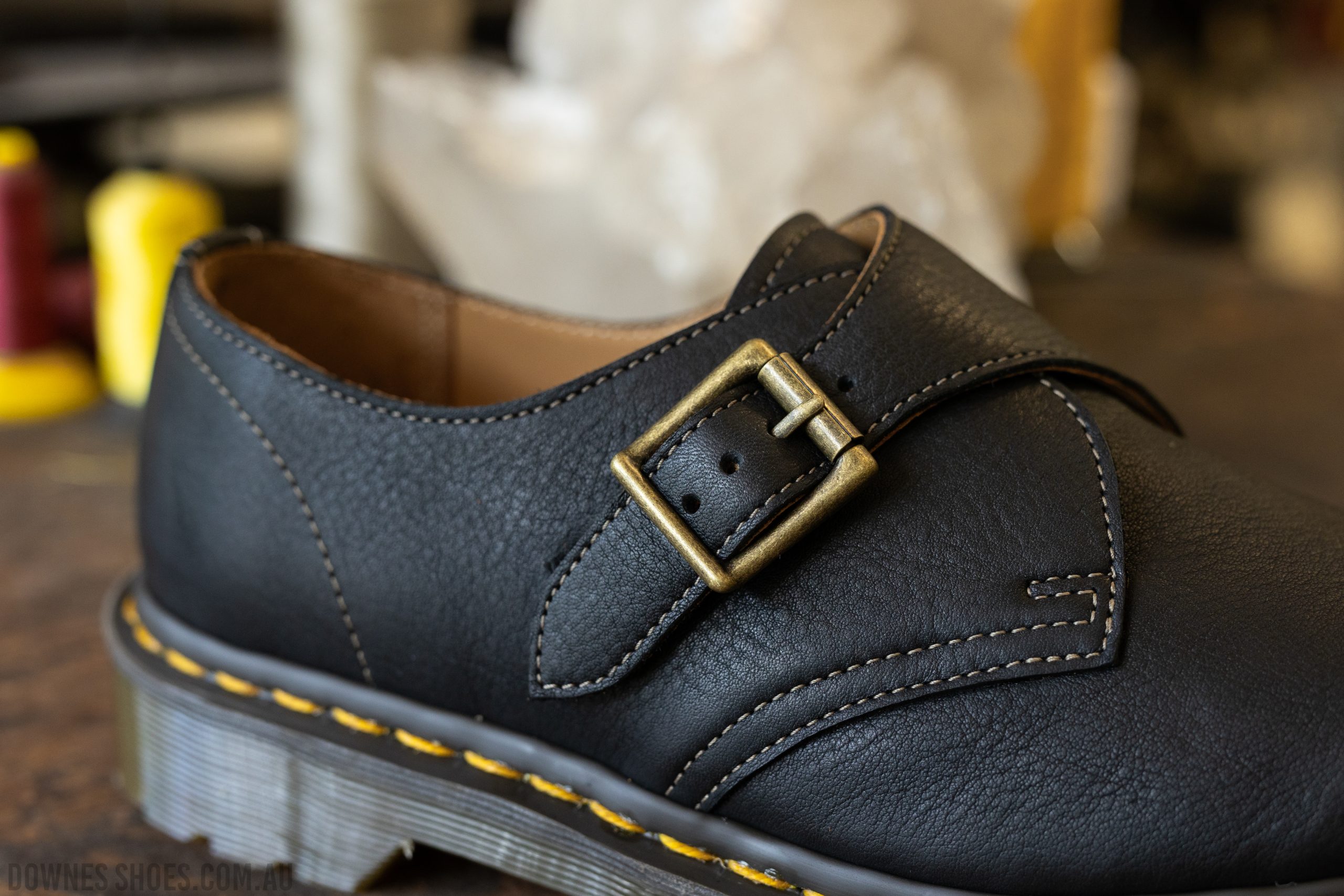 1461 Monk Black Tumble Made in England Shoe — Downes