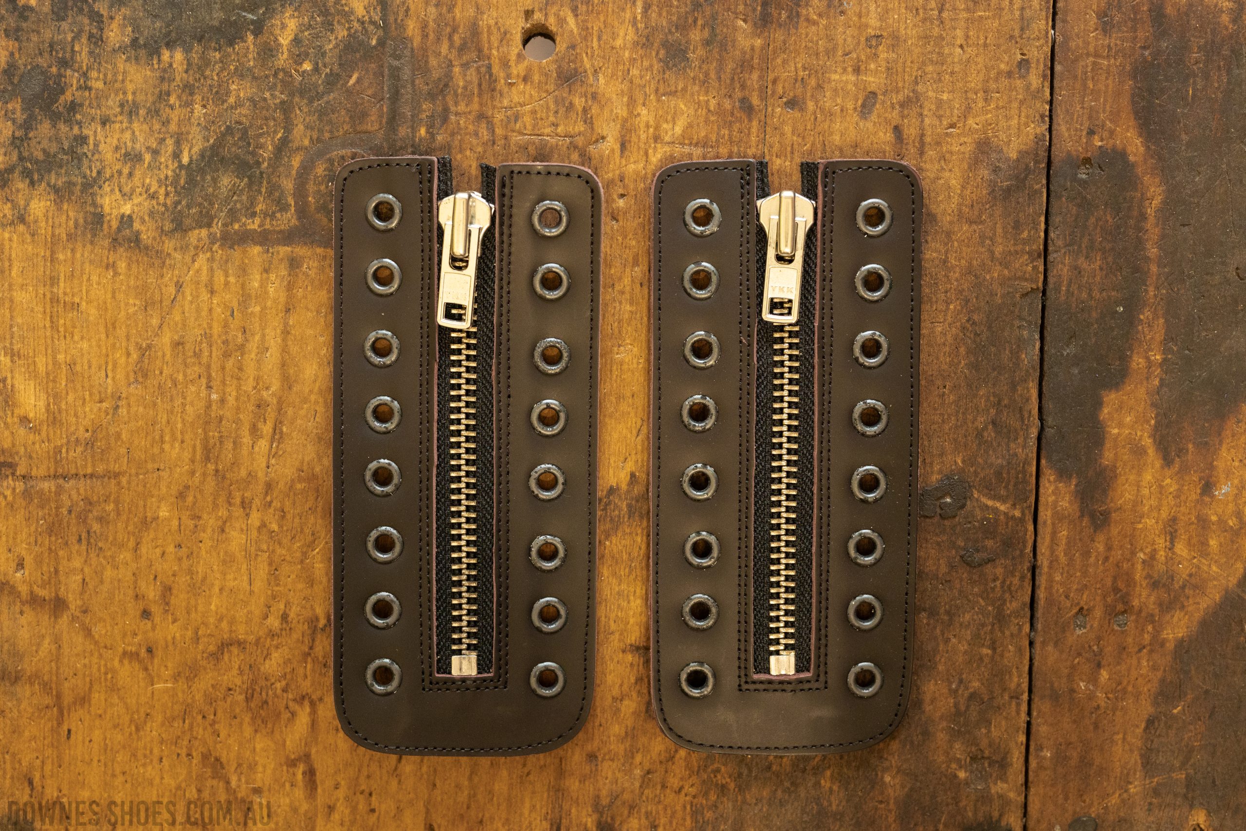 Solovair 8 Eye Zip Guard Burgundy Rub Off — Downes