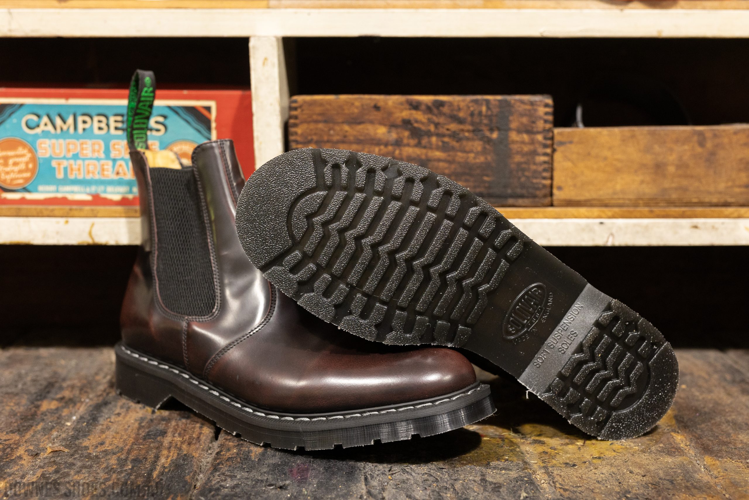 Solovair Dealer Boot Burgundy Rub-Off — Downes