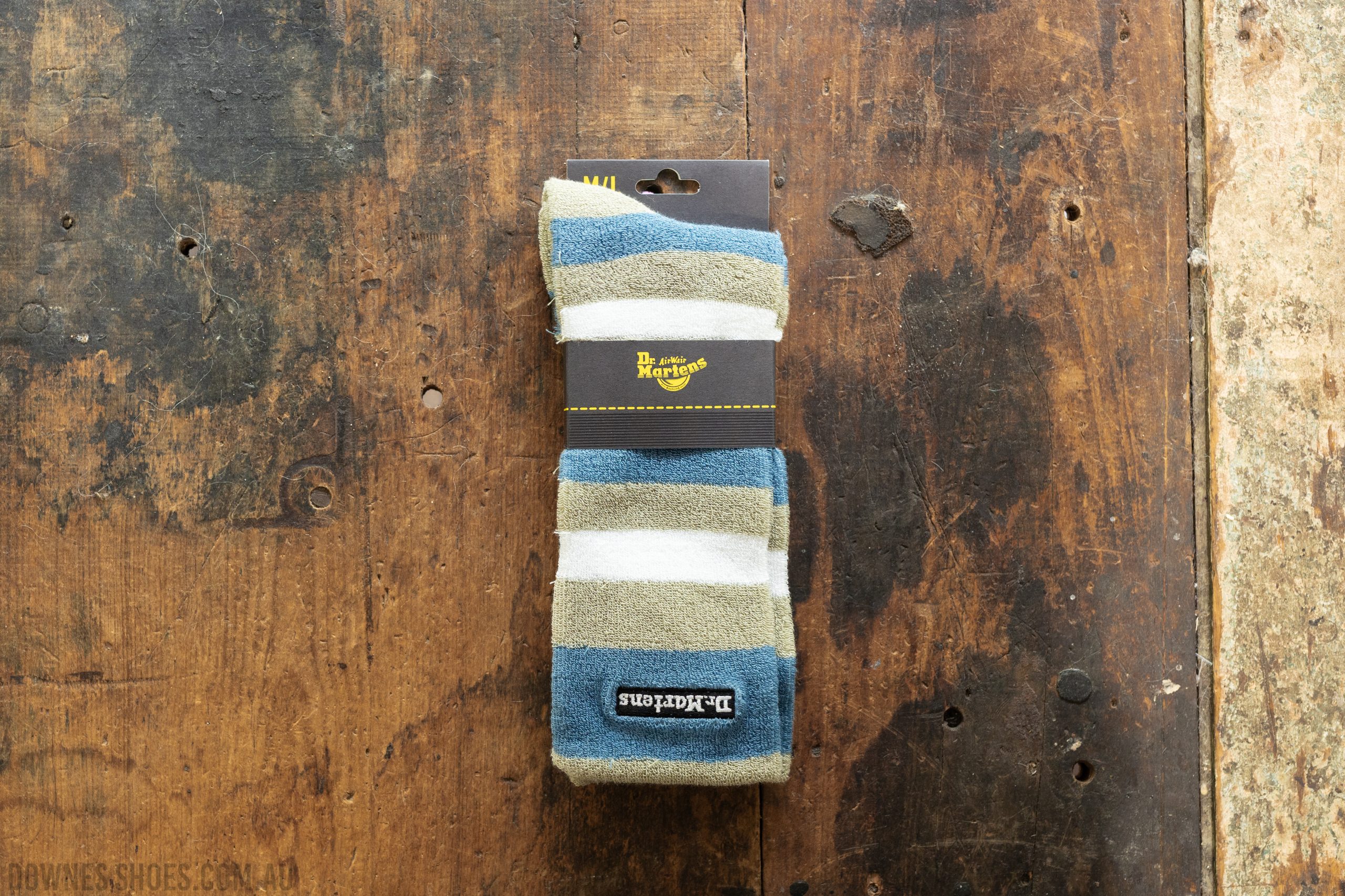 Dr Martens Terry Stripe Sock Blue & Ultimate Grey — Downes