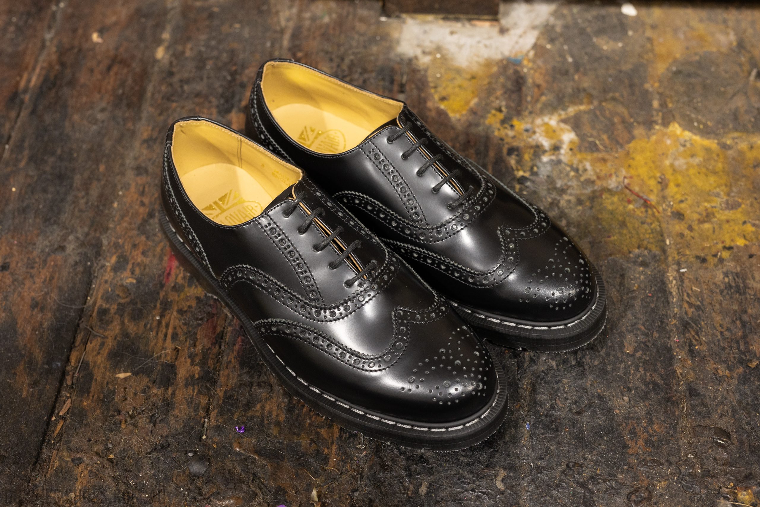 Solovair English Brogue Black Shoe — Downes